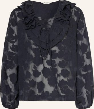 Part Two Blusenshirt Mit R&uuml;schen blau