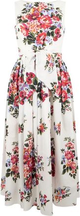 Dolce & Gabbana Femme, Robes, Multicolore, Taille: 40 FR Robe en coton imprim&eacute; bouquet de fleurs