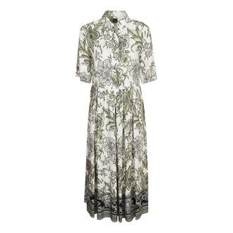 Fay Femme, Robes, Vert, Taille: 40 FR Abito in twill fantasia