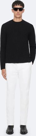 AllSaints Liev Rundhalsausschnitt in Cinder Black Marl-Schwarz