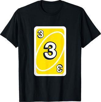 Uno Halloween Gelb 3 Karten T-Shirt