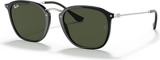 Ray-Ban Rb2448n Sonnenbrillen Schwarz Fassung Grün Glas 51-21