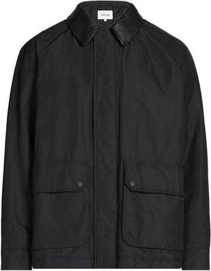 Saison 1865 Gazed Classic Col Gazed Coat - Schwarz