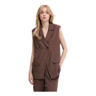 Sams&oslash;e & Sams&oslash;e Gilet Sathena - Femme - Vestes - Brun - Taille: 38 FR