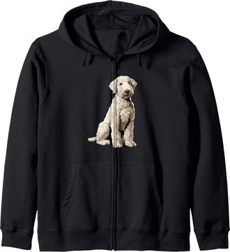 Whyitsme Design Sandy Bedlington Terrier Hund Illustration Kapuzenjacke