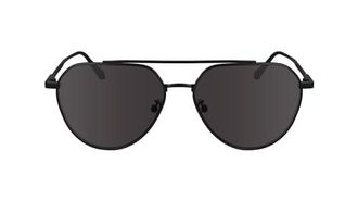 Calvin Klein Unisex Adult Sunglasses CK24100S - Matte Black with Solid Smoke Lens