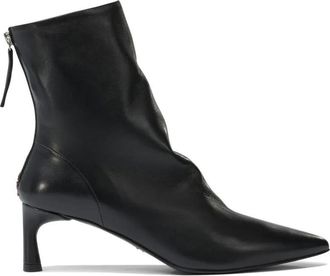 Halmanera Stiefel - Pointed Toe Ankle Boots With Slim Kitten Heel And - Gr. 38,5 (EU) - in Schwarz - f&uuml;r Damen