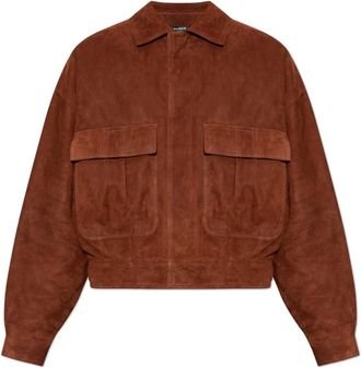 Balmain Homme, Vestes, Brun, Taille: M Veste en daim