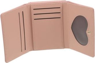 Valiclud Petit Portefeuille Femme Compact PU Rose Porte-monnaie Mignon Rangement Pratique Cartes pour Shopping et Voyage