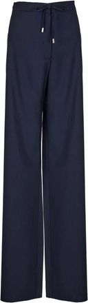 Max Mara Femme, Pantalons, Bleu, Taille: 42 FR Wide Pantalons