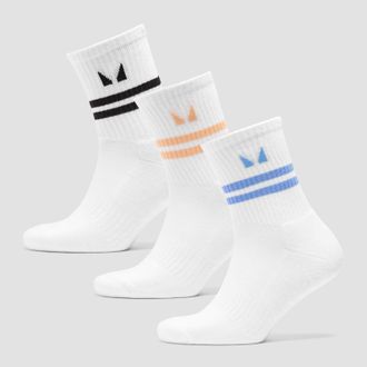 MyProtein MP Retro Crew-Socken mit Streifen (3er-Pack) - Kornblumenblau/Vintage-Schwarz/Pfirsich - UK - 9-11