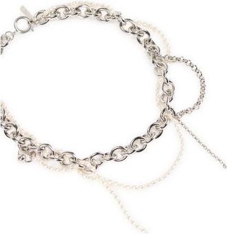 Justine Clenquet Collier Salem cha&icirc;nes maillons et perles