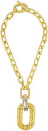 Paco Rabanne Femme, Accessoires, Jaune, Taille: ONE Size Collier XL &agrave; maillons avec pendentif