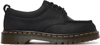 Dr. Martens Halbschuhe Dr. Martens Lowell 4 Eye Crazy Horse Leather Moc DM43679001 Schwarz