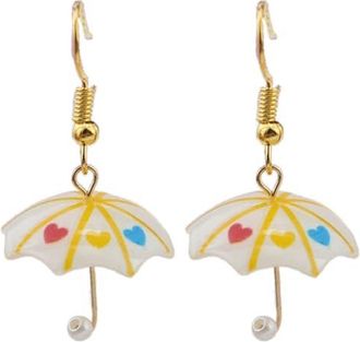 Generic 1 Paire de Boucles doreilles en Forme de Parapluie Mini Goutte doreille 3D Arc-en-Ciel/Amour/Point Boucles doreilles Pendentif cr&eacute;atif Bijoux de Mode 