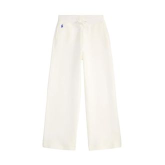 Polo Ralph Lauren Femme, Pantalons, Blanc, Taille: 38 FR Pantaloni ricamo