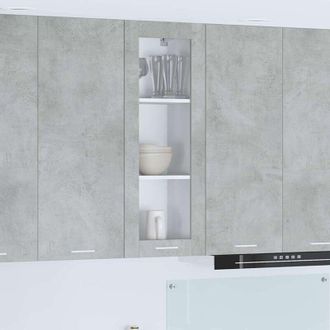 vidaXL vidaXL Armoire suspendue Gris b&eacute;ton 40 x 31 x 100 cm Bois ding&eacute;nierie