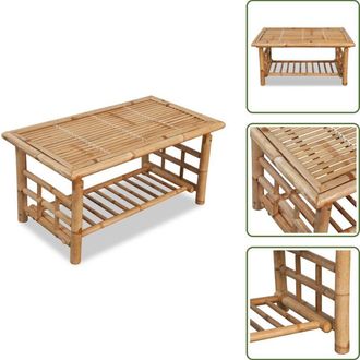 vidaXL Table basse Bambou 90x50x45 cm - Table Basse Bambou - Meuble Salon - Table Dappoint - D&eacute;coration Int&eacute;rieur - Mobilier Ext&eacute;rieur