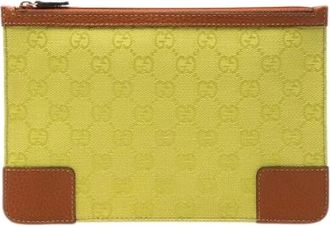 Gucci Sac pochette Pre-owned en toile GG - Femme - Pre-owned - Vert - Taille: ONE Size