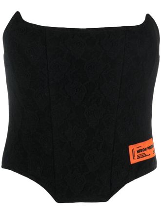 Heron Preston Corsage mit Logo-Patch - Schwarz