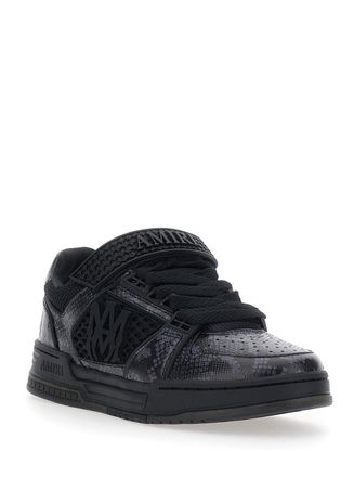 Amiri Mens Sneakers With Leather Details Black Trainers