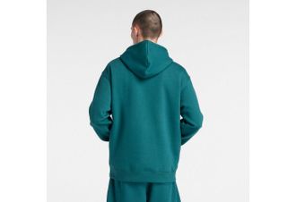 New Balance Kapuzensweatshirt Sport Essentials Fleece Hoodie mit Rundhalsausschnitt, aus Baumwolle und Polyester, in normaler L&auml;nge