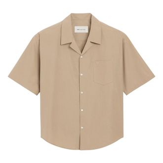 Ami Homme, Chemises, Beige, Taille: M Short Sleeve Boxy Shirt
