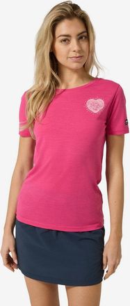 super.natural Print-Shirt f&uuml;r Damen, Merino LITTLE HEARTWOOD TEE Herz Motiv, Love