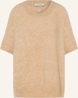 SoSUE Sosue Strickshirt Mit Alpaka braun