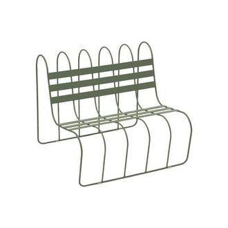 Design House Stockholm Banc avec dossier Gardener - Vert - Acier - Designer Eva Schildt