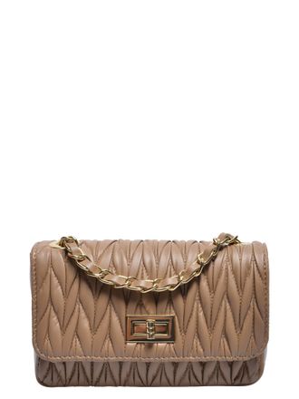 Luisa Vannini Beige Rindsledertasche