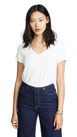 Splendid Damen t-Shirt mit U-Ausschnitt, Kurz&auml;rmelig Hemd, Wei&szlig;, Gro&szlig;