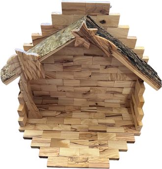 Generic Gro&szlig;e Krippe aus Olivenholz, stabil, 27,9 cm breit, hergestellt in Bethlehem