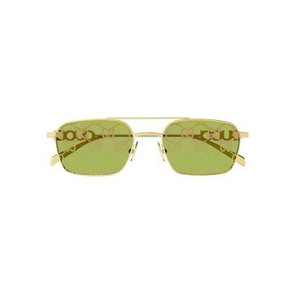 Gucci Metall Sonnenbrille Ss25 Stilvolles Design - - Accessories - Damen - Gr&uuml;n - 54 MM
