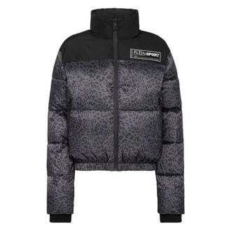 Plein Sport Femme, Vestes, Noir, Taille: 40 FR Basic Bomber Leopard