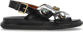 Marni Femme, Chaussures, Noir, Taille: 38 1/2 EU Fussbett Sandal