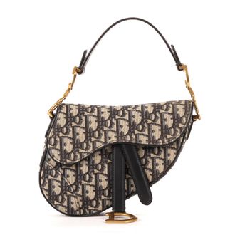 Dior Crossbody Bags - Oblique Saddle Mini - Gr. unisize - in Blau - f&uuml;r Damen