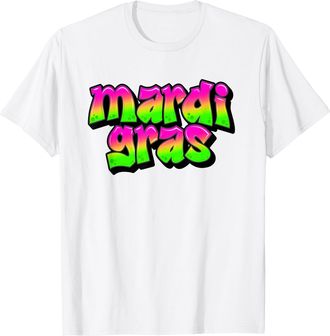 BDAZ Mardi Gras New Orleans Mobile Alabama Graffiti, rosa-gr&uuml;n T-Shirt