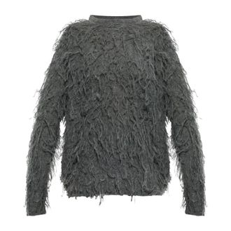 Fabiana Filippi Pull en plumes dautruche - Femme - Pulls - Gris - Taille: 40 FR