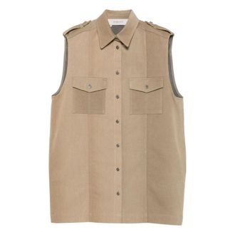 Golden Goose Robe chemise Osanne - Femme - Robes - Beige - Taille: 36 FR