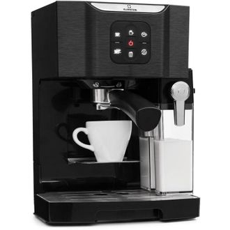Klarstein Klarstein Cafetiere avec Mousseur de Lait, Cafeti&egrave;res 1.4L, Machines &agrave; Caf&eacute; et Machines &agrave; expresso 20 Bar, Petite Cafeti&egrave;re Electrique Acier