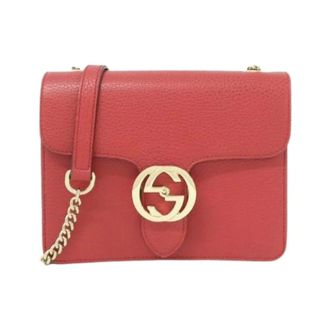 Gucci Sac bandouli&egrave;re en cuir Pre-owned - Femme - Pre-owned - Rouge - Taille: ONE Size