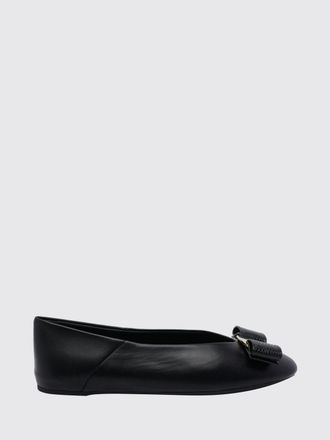 Ferragamo Ballerines Vara en cuir de veau avec naud embl&eacute;matique