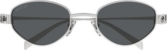 Gucci Geometrische ovale Sonnenbrille - - Accessories - unisex - Grau - 47 MM