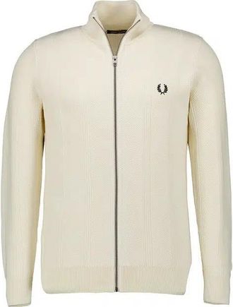 Fred Perry Herren Cardigan weiß unifarben
