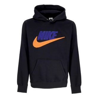 Nike Schwarzer Futura Kapuzenpullover mit Tasche - - Sport - Herren - Schwarzk - XS