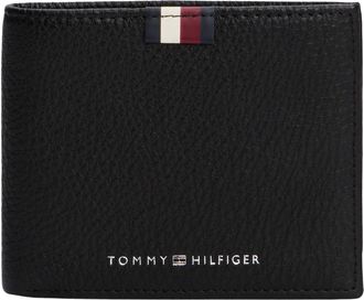 Tommy Hilfiger Herren Th Prem Lea Mini Cc Wallet Am0am13342bds001 Faltbare Brieftasche, Black (Black)