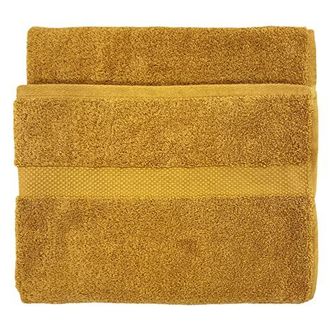 The Linen Yard Loft Bad Blatt, Baumwolle, Ocker, 90 x 150 cm