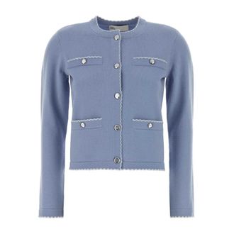 Tory Burch Kendra Cardigan - - Knitwear - Damen - Blau - M