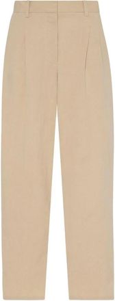 The Row Femme, Pantalons, Beige, Taille: 34 FR Lilas Pantalon pliss&eacute; devant en lin m&eacute;lang&eacute;